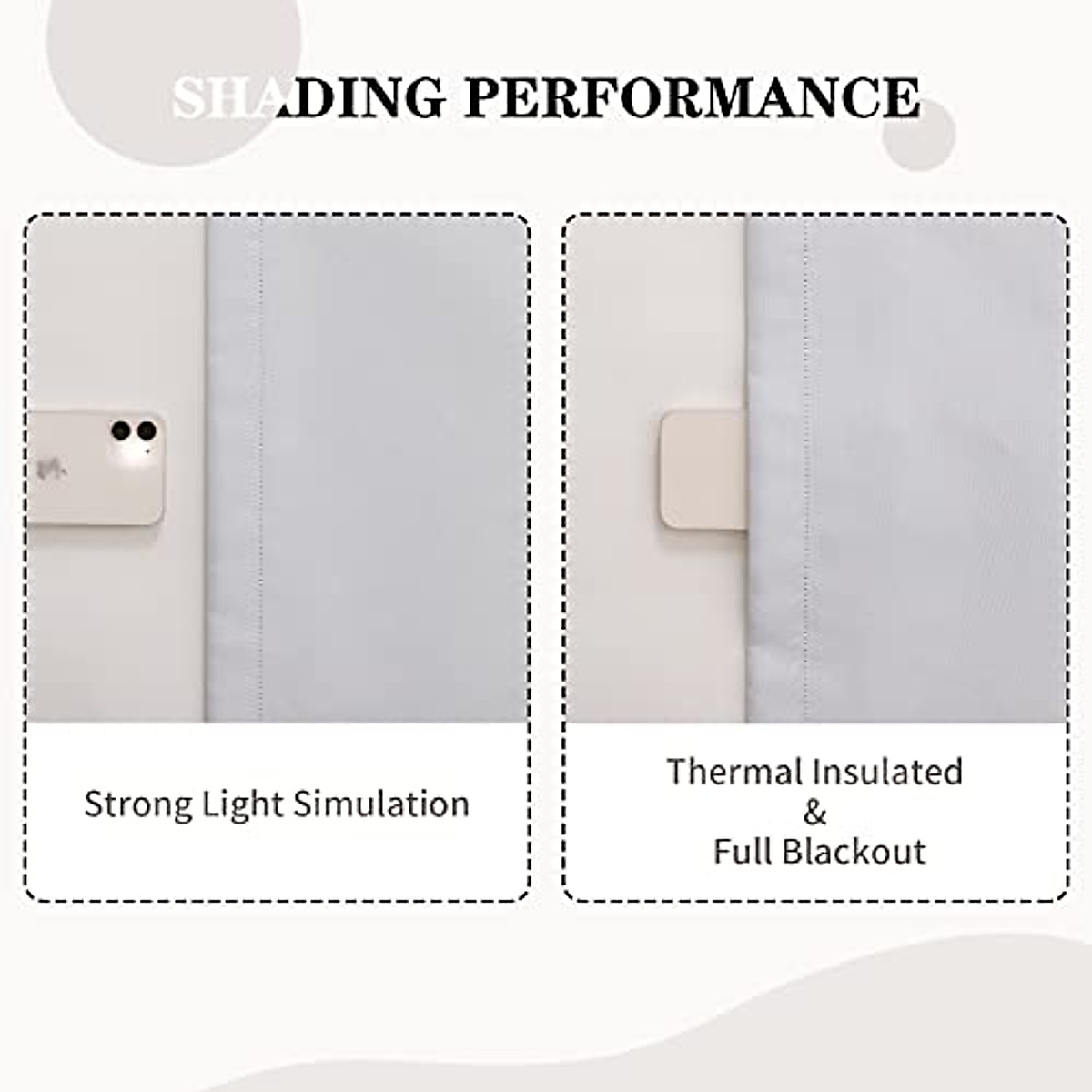 Melodieux Thermal Insulated 100% Blackout Curtain Liner for 84 Inch Long Curtains, Off White/Black, 40 by 80 Inch, 1 Panel, Rings Included