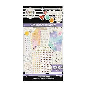 Happy Planner Sticker Value Pack 30/Sheets-Essential Dates And Numbers