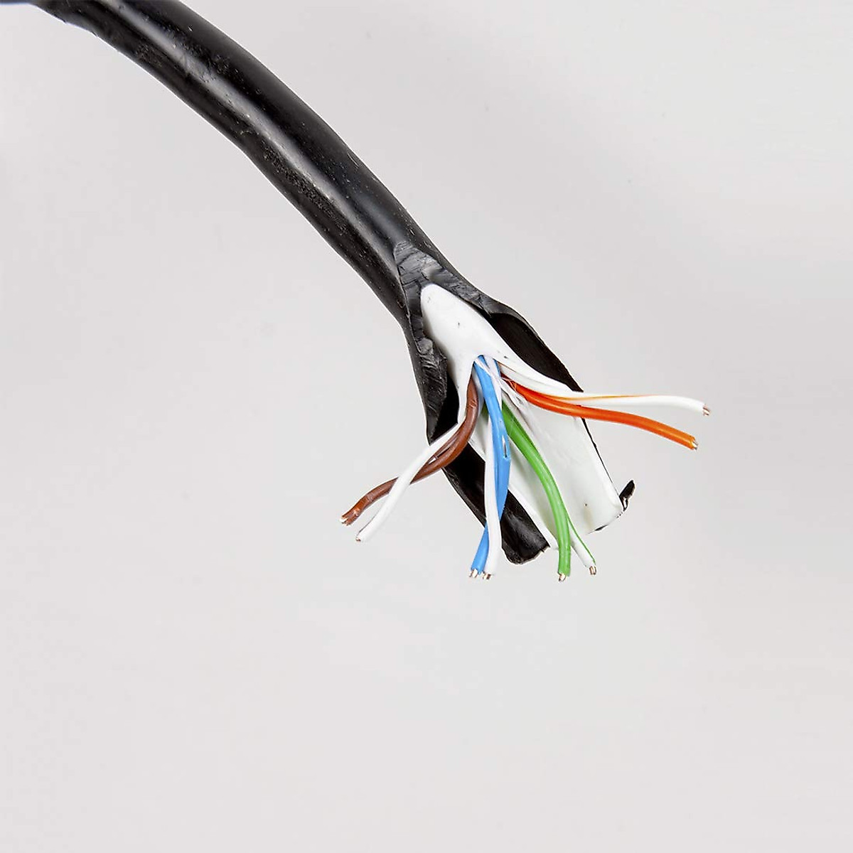 FiveStarCable 1000 Ft. Cat5e 24AWG Direct Burial/Underground Double Jacket Waterproof Outdoor Burial UTP Ethernet Router LAN Cable - Black…