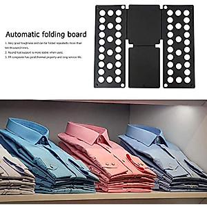Magic Lazy Clothes Cloth Clothing Folder Folding Board Laundry Folder Flip Fold Fast Clothes Flip Folder Organizer Laundry Room Organizer for Kids and Adults, Black