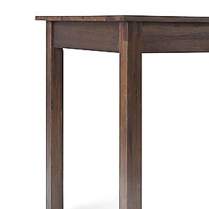 SIMPLIHOME Monroe SOLID WOOD Rustic 60 inch Home Office Desk, Writing Table, Workstation, Study Table Furniture in Distressed Charcoal Brown