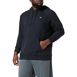 Under Armour Mens Rival Fleece Hoodie , Black (001)/Onyx White , Small