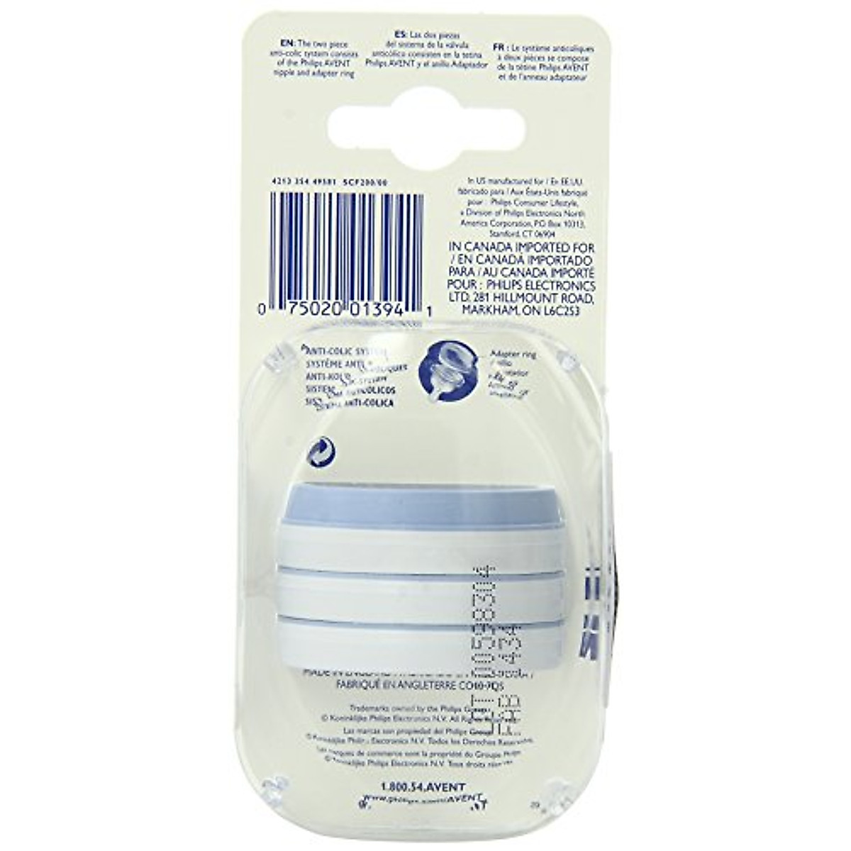 Philips AVENT BPA Free Classic Adaptor Bottle Ring, 3-Pack