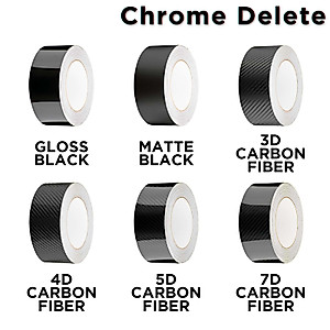 Free Tool Kit 3D Carbon Fiber Black Vinyl Wrap Kit for Black Out Chrome Delete Window Trim Door Trim 2Inch x 25Feet