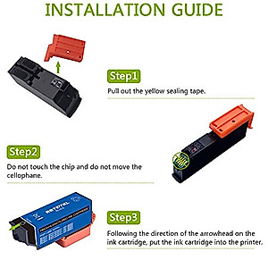 Run Star 2 Pack 277XL Black Remanufactured Ink Cartridge Replacement for Epson 277XL 277 T277XL High Capacity use for Epson Expression XP-850 XP-860 XP-950 XP-960 Printer (2 Black)