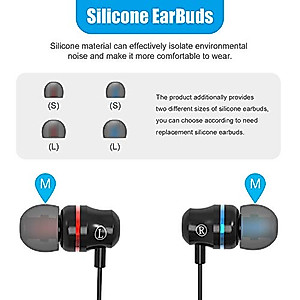 AMVR Noise Isolating Earbuds Earphones Custom Made Only for Oculus Quest 1 VR Headset, with 3D 360 Degree Sound in-Ear Headphones and Earphone Silicone Holders ( 1 Pair )