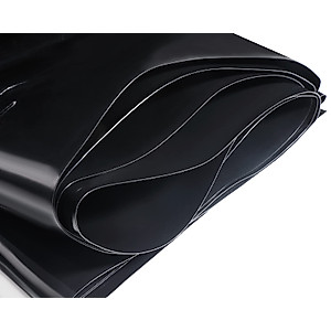 KLEWEE Pond Liner, 4 x 7ft 20 Mil Small Pond Liners, Black Heavy LDPE Duty Pond Liners for Outdoor Ponds, Waterfall, Stream, Fountains