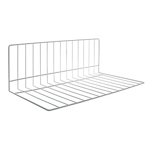 HUBERT L Shape Shelf Divider White Epoxy Coat Wire - 22"L x 8" and 12" Sides