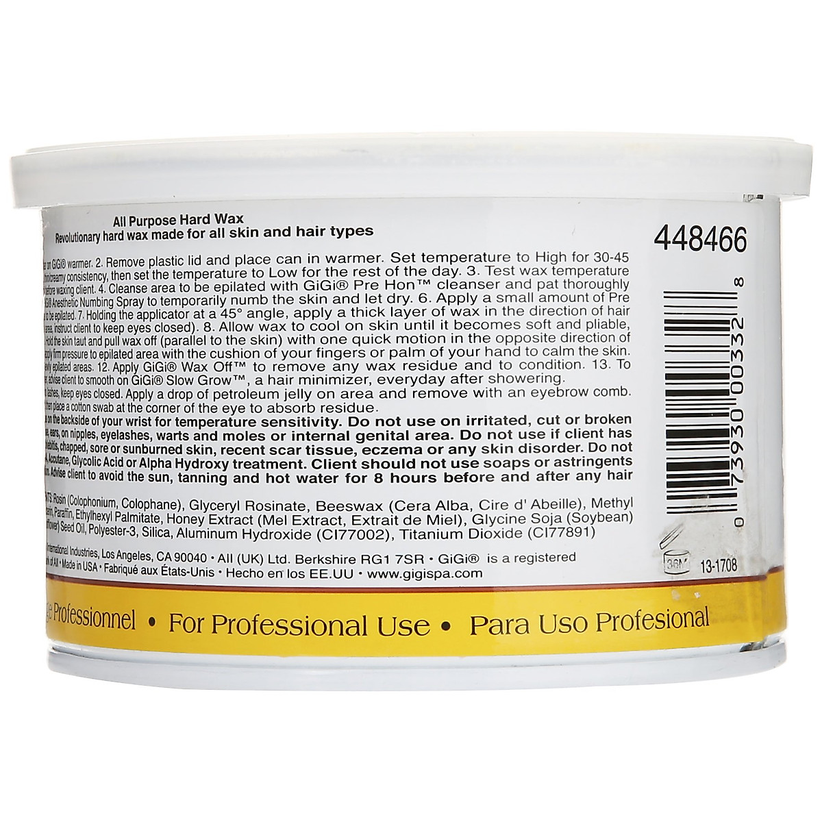 GiGi All Purpose Hair Removal Hard Wax for All Skin Types, 14 oz