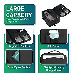 Carry On Backpack, Large Travel Backpack, Extra Large Expandable 40L Airline Approved Business Travel Backpack, Anti Theft Waterproof Luggage Backpack With USB Port Computer Backpack For Men & Women