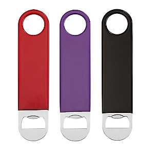 QLL 10 Pack 7" Heavy Duty Stainless Steel Flat Bottle Opener