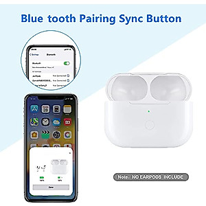 Murcycle Wireless Charging Case Replacement Compatible for AirPod Pro Charging Case, Only Air Pods Pro Charger Case with Pairing Sync Button, No Earbuds