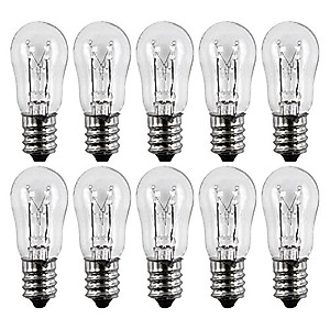 CEC Industries #10S-6 120V Bulbs, 120 V, 10 W, E12 Base, S-6 shape (Box of 10)