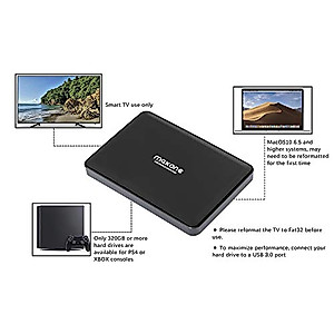 Maxone Portable External Hard Drives 500GB-USB 3.0 2.5'' HDD Backup Storage for PC, Desktop, Laptop, Mac, MacBook, Xbox One, PS4,TV, Chromebook, Windows - Black