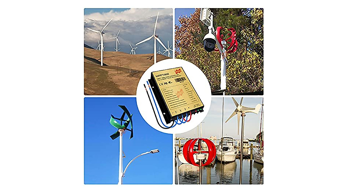 Mars Rock 0-600W IP67 MPPT Wind Charge Controller 12/24V