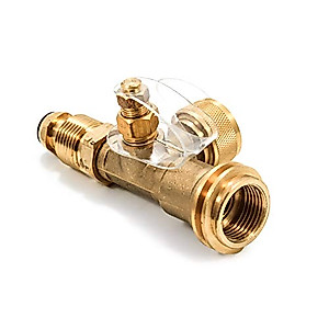 Camco 59113 Propane Brass Tee with 4 Port