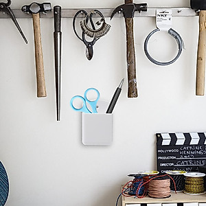 AOAOYING Remote Holders Remote Control Holder Wall Mount Media Storage Box for Home Headboard Office Playroom Bedroom Parlor Self Adhesive Atorage Box (White 4 Pack)