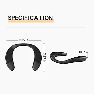 CENGNIAN Neckband Bluetooth Speaker, Neck Speaker Bluetooth Wireless, Wearable Speaker, True 3D Stereo Sound, Portable Soundwear, IPX4, for Home Sport Outdoor