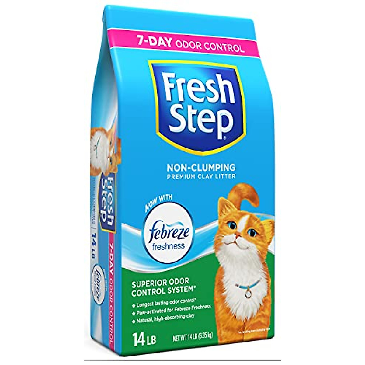 Fresh Step Non-Clumping Premium Cat Litter with Febreze Freshness, Scented, Multi, 224 Ounce (Package May Vary)