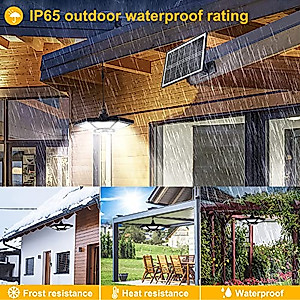 Degruand Solar Shed Lights Outdoor & Indoor Portable Pendant Lights with Motion Sensor,4 Light Modes,1000LM 180 LED 16.4ft Cable for Chicken Coop Yard Garden Gazebo Patio Shed (Cool White)