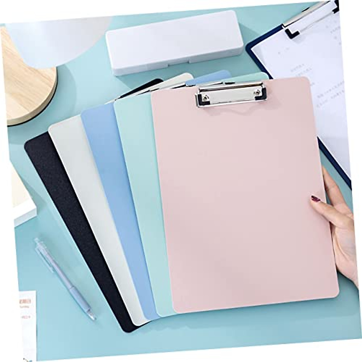 Operitacx 2pcs Writing Pad Pencils Letter File Folders Office File Folders Writing Clipboard A4 Document Holder Exam Paper Clips Writing Base Plate Writing Support Plate Clip Board