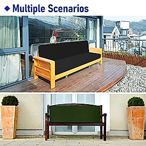 ROFIELTY Bench Cushion.Patio Cushions 48x16 inch for Outdoor/Indoor Furniture,Splash-Proof Outdoor Cushions for Patio Garden Outdoor Benches (48x16, Elegant Black)