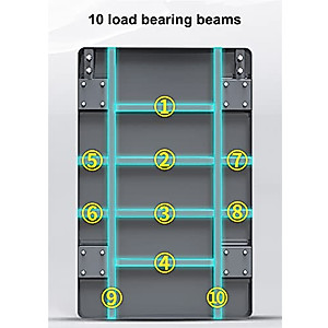 Generic Hand cart with Folding Steel Platform,Push cart Foldable Heavy Duty, Non-Slip Surface, Maximum Load 600 kg with 4 Wheels (Size : 105 * 63 * 97CM)