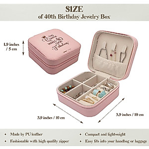 40th Birthday Gift for Women, 40th Birthday Jewelry Mini Storage Box with Refillable Perfume Bottle, Gift for 40 Year Old Female, 40th Bday Gift, 40 & Fabulous Gift, 40th Birthday Items