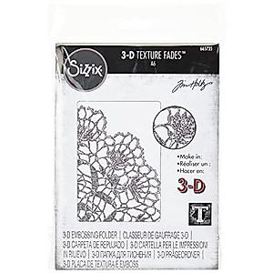 Sizzix 3-D Texture Fades Embossing Folder Doily by Tim Holtz, 665735, Multicolor