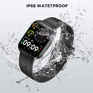 omthing Smart Watch, Fitness Tracker with Heart Rate and Sleep Monitor, 20 Sports Modes, IP68 Waterproof Pedometer, 1.65" Full Touch Screen, Activity Tracker Compatible with Android iOS