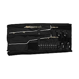 Allen Company Gun Case Hanging Garment, Hanging Closet, Gun Storage System for Closet, Black, Storage for 4 Handguns, 2 Long Guns, 8 Magazines and Extras, Locking Zippers, Black, One Size