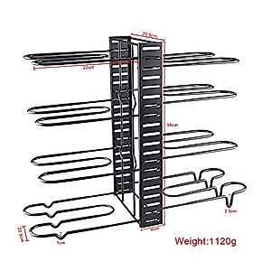 MDHAND Pot And Pan Organizer For Cabinet, Pot Lid Organizer With Adjustable 8 Dividers, Pot Organizer Rack For Under Cabinet, Pot Rack With 3 DIY Methods
