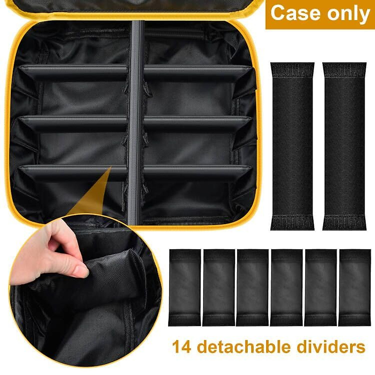 Steadtep Large Battery Storage Bag for DEWALT/for Milwaukee 20v/ 18v/ 12v Battery &Charger, Tool Batteries Carrying Case Cover for 20V 60V 2.0/3.0/4.0/5.0/6.0/9.0-Ah Battery - Double Layer (Box Only)