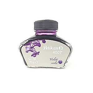 Pelikan 4001 Bottled Ink for Fountain Pens, Violet, 62.5ml, 1 Each (329193)