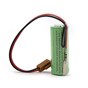 (2-Pack) 3V 2200mAh PLC Replacement Battery for SANYO CR17450SE-R A98L-0031-0012 - CR17450-17450, FANUC CNC Series Power Mate iD, PowerMate iH, 0i-B/0i-Mate-B, 15-B, 15i-A, 15i-B, 16/18-B, 16i/18i/21i