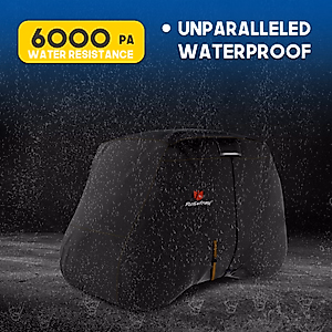 Rosefray Waterproof Golf Cart Cover for EZGO, Club Car and Yamaha Universal Fits for Most 2 Passenger Golf Cart,Black
