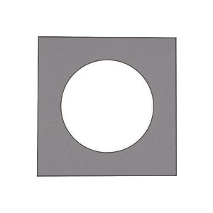 15x15 Mat Bevel Cut for 11x11 Photos - Precut Charcoal Circle Shaped Photo Mat Board Opening - Acid Free Matte to Protect Your Pictures - Bevel Cut for Family Photos, Pack of 1 Matboard Show Kit With