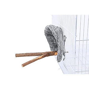 Mogoko Comfort Corner Fleece Bird Blanket,Cuddle Nest Hanging Toy,Parrot Cage Snuggle Hut Warm Plush Bedding,Small Animals Shelter Plush Bedding for Parakeet Cockatiel Pigeon