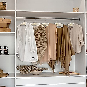 Tosnail 12 Pack Fabric Padded Hangers, Foam Padded Clothing Hangers, Wedding Dress Hangers for Coat, Blouse, Sweaters, Bride Dress, Clothes - White