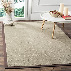 SAFAVIEH Natural Fiber Collection Accent Rug - 2' x 3', Marble & Grey, Border Sisal Design, Easy Care, Ideal for High Traffic Areas in Entryway, Living Room, Bedroom (NF441B)