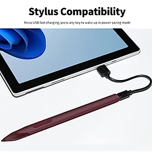 SSS·GRGB Stylus Pen for Microsoft Surface Pro9/8/X/7/6/5/4/3 Surface Go 3/2/1 Surface 3/Laptop/Studio/Book 4/3/2/1 with 4096 Tilt Pressure Palm Rejection Magnetic Attachment Rechargeable, Red