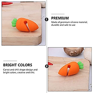 Cabilock 8Pcs Spill- proof Lid Lifter Silicone Lid Lifts Carrot Chili Kitchen Pot Lid Holders Lid Stand Heat Resistant Holder Keep The Lid Open