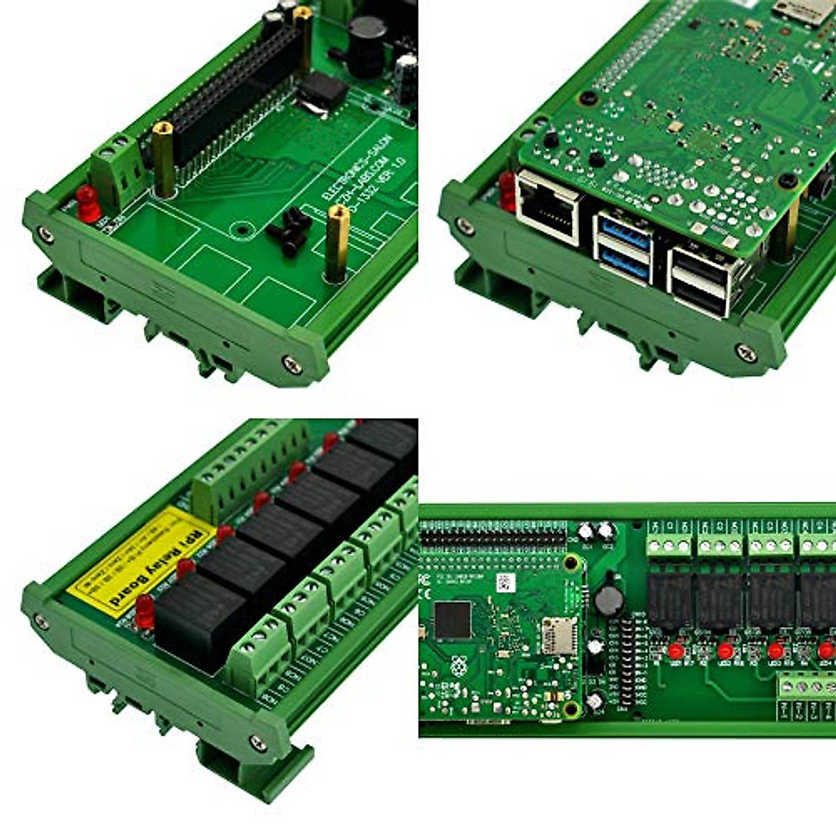 DIN Rail Mount 8 SPDT IoT Power Relay Module for Raspberry Pi