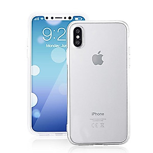 technext020 for iPhone Xs Clear Case, Shockproof Ultra Slim Fit Silicone iPhone 10 Transparent Cover TPU Soft Gel Rubber Cover Shock Resistance Protective Back Bumper for iPhone X Clear