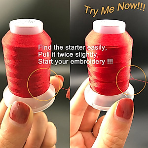 New brothreads 40 Colors 100% Polyester Machine Embroidery Thread 550yd with Thread Nets - Compatible for Home-Based Embroidery Sewing Machine