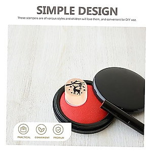 EXCEART Decorative 24 pcs Christmas Stamp Christmas Gifts stampers for Wooden playset Scrapbook Seal Cartoon Stamps Playthings DIY Stampers Stampers Portable Gift Bag