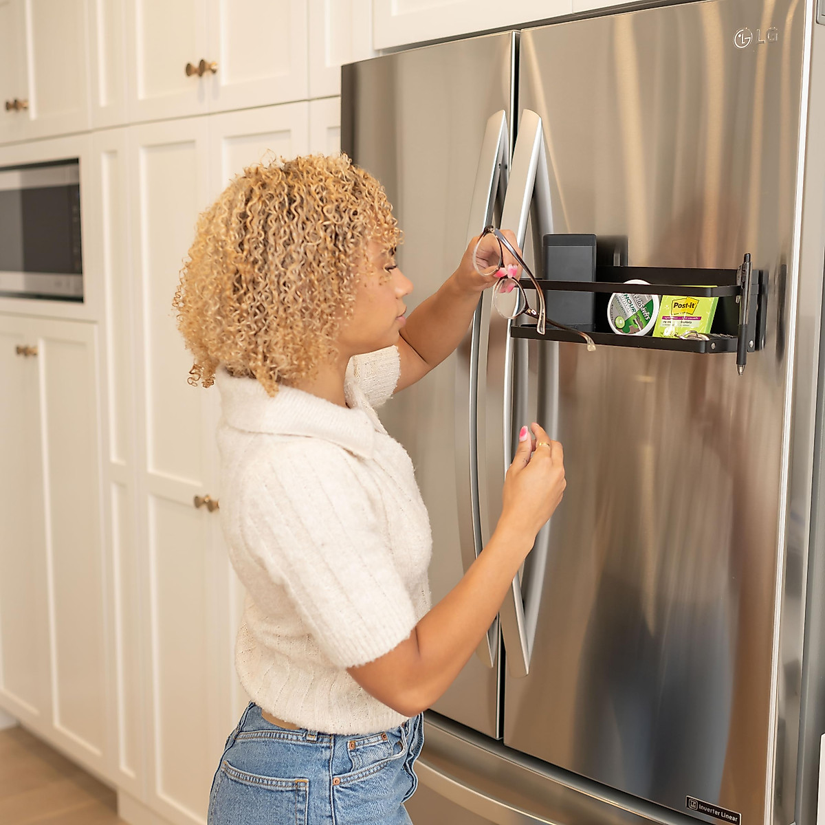 Magnetic Spice Racks for Refrigerator- Spice Rack Organizer with Iron Paper Towel Holder