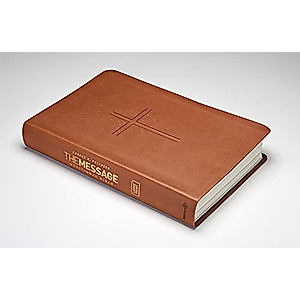 The Message Devotional Bible, Large Print (Leather-Look, Brown): Featuring Notes and Reflections from Eugene H. Peterson