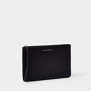 KATIE LOXTON Isla Womens Medium Vegan Leather Clutch Purse Pouch Black