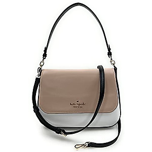Kate Spade New York Staci Saffiano Leather Flap Shoulder Bag (Warm beige)